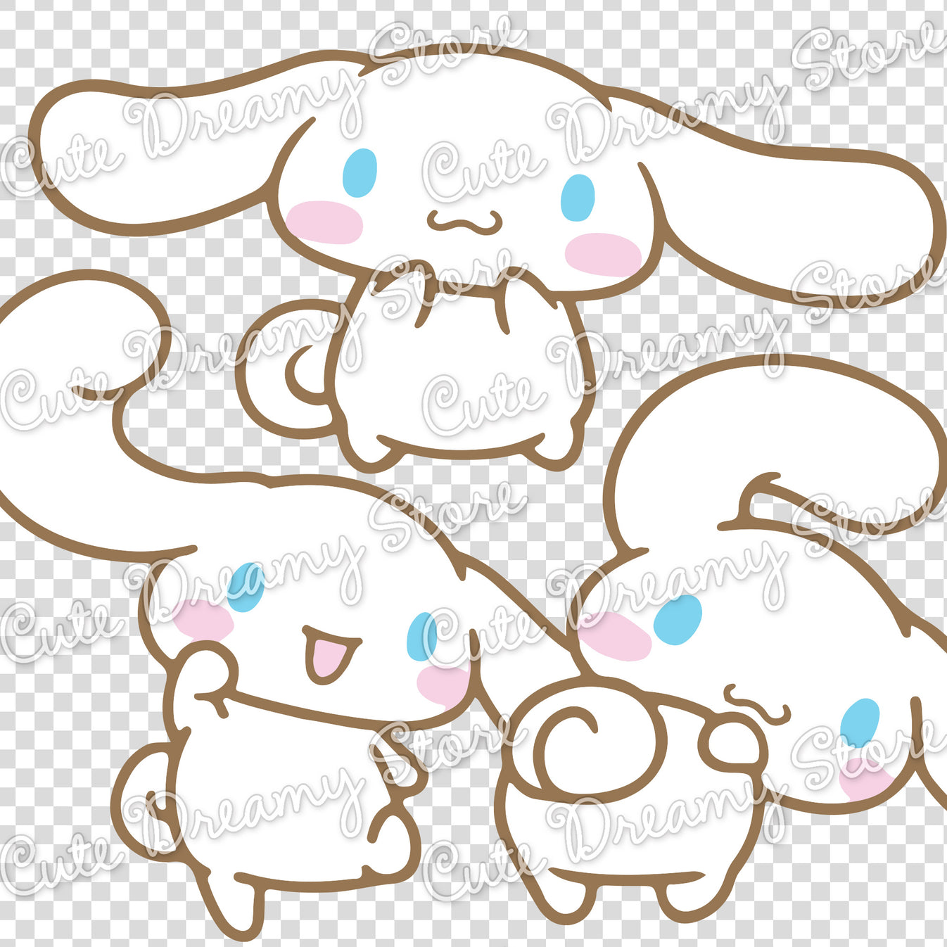 Cinnamoroll 25 Poses Bundle Clipart SVG / PNG / EPS vector – Cute ...