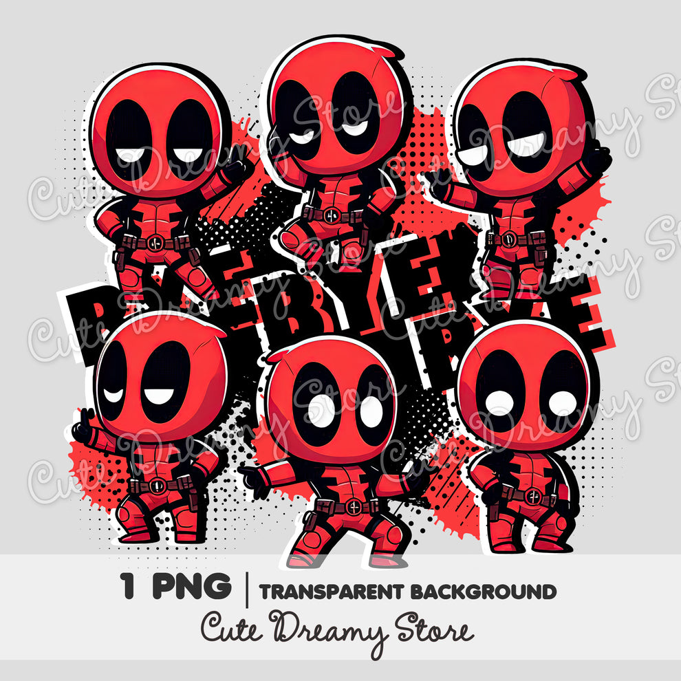 Deadpool Bye Bye Bye clipart / PNG transparent background – Cute Dreamy ...
