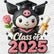 Cute Kuromi Graduation 2025 PNG | 3D Clipart Download – Cute Dreamy Store