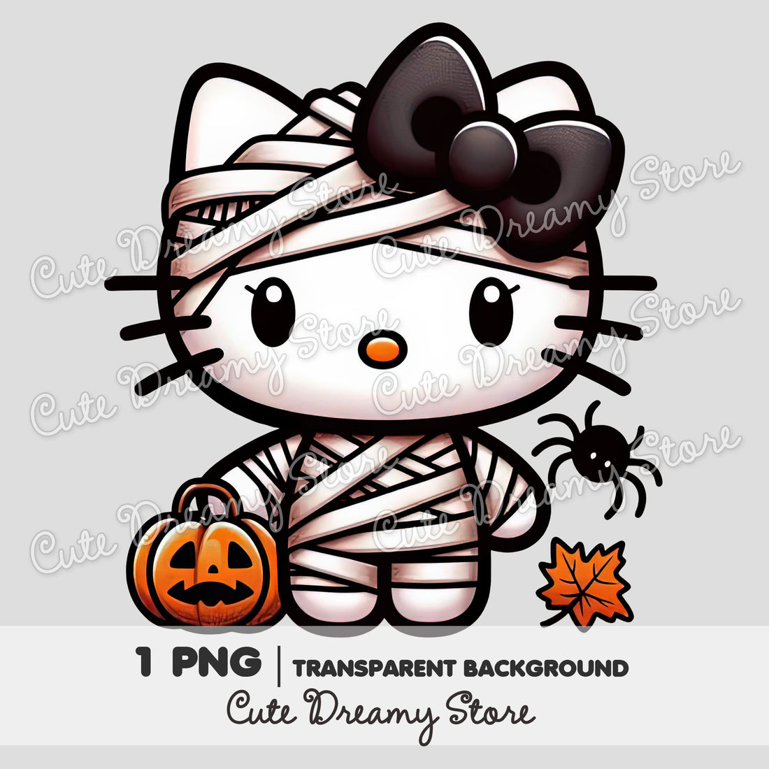 Halloween Mummy Hello Kitty Clipart 03 / PNG Transparent Background ...