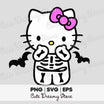 Halloween Skeleton Hello Kitty Clipart SVG / PNG / EPS vector 02 – Cute ...