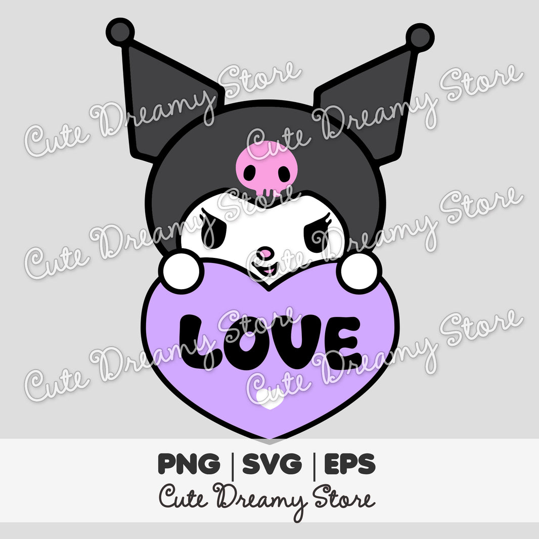 Playful Kuromi Clipart – Cute Dreamy Store
