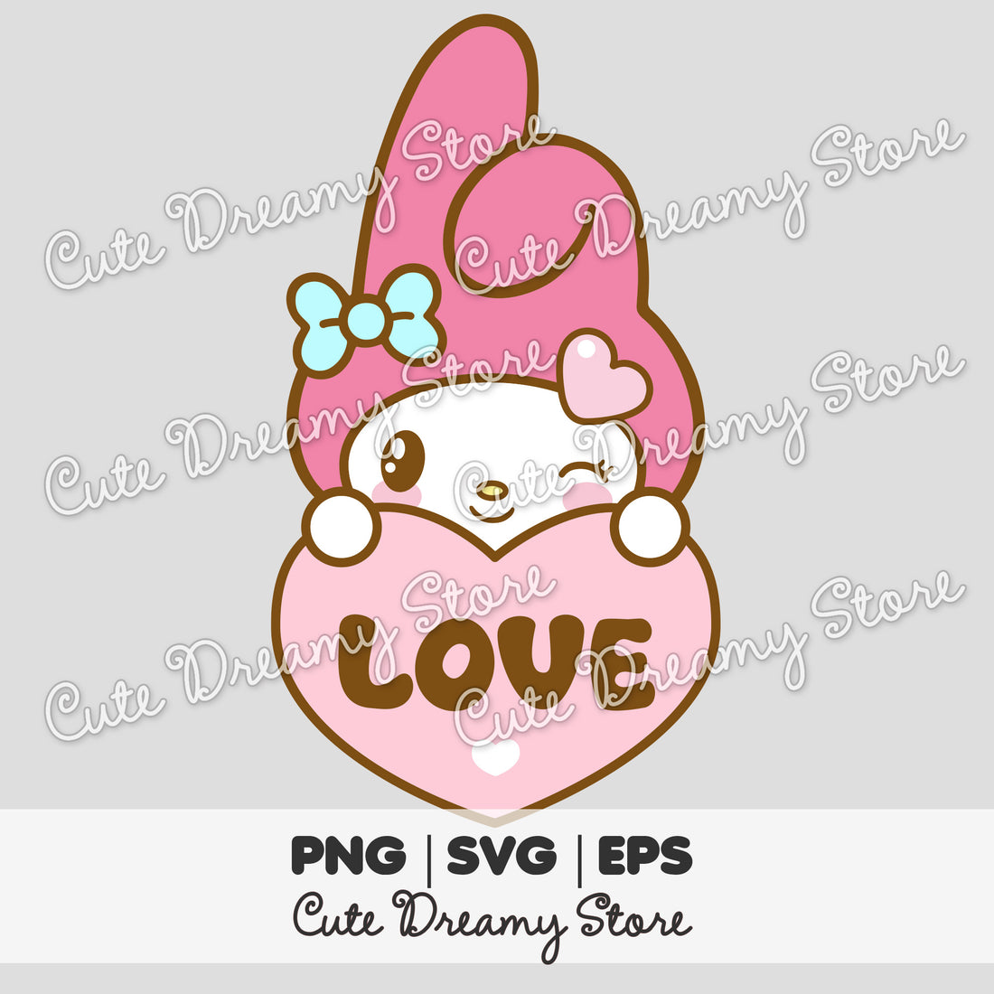 My Melody Love Heart Clipart SVG / PNG / EPS vector – Cute Dreamy Store