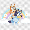Bluey and Bingo Rainbow Clipart SVG / PNG / EPS – Cute Dreamy Store