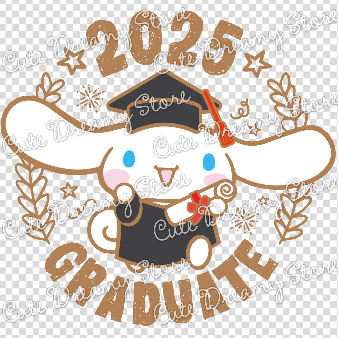 Graduation Cinnamoroll Clipart 2025 01 SVG / PNG / EPS vector – Cute ...