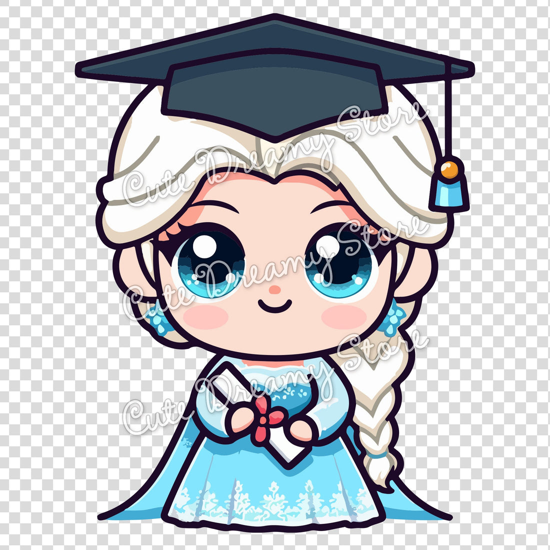 Get Graduation Frozen Elsa Kawaii Clipart at Cute Dreamy Store