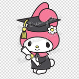 Graduation My Melody Clipart SVG / PNG / EPS Vector – Cute Dreamy Store