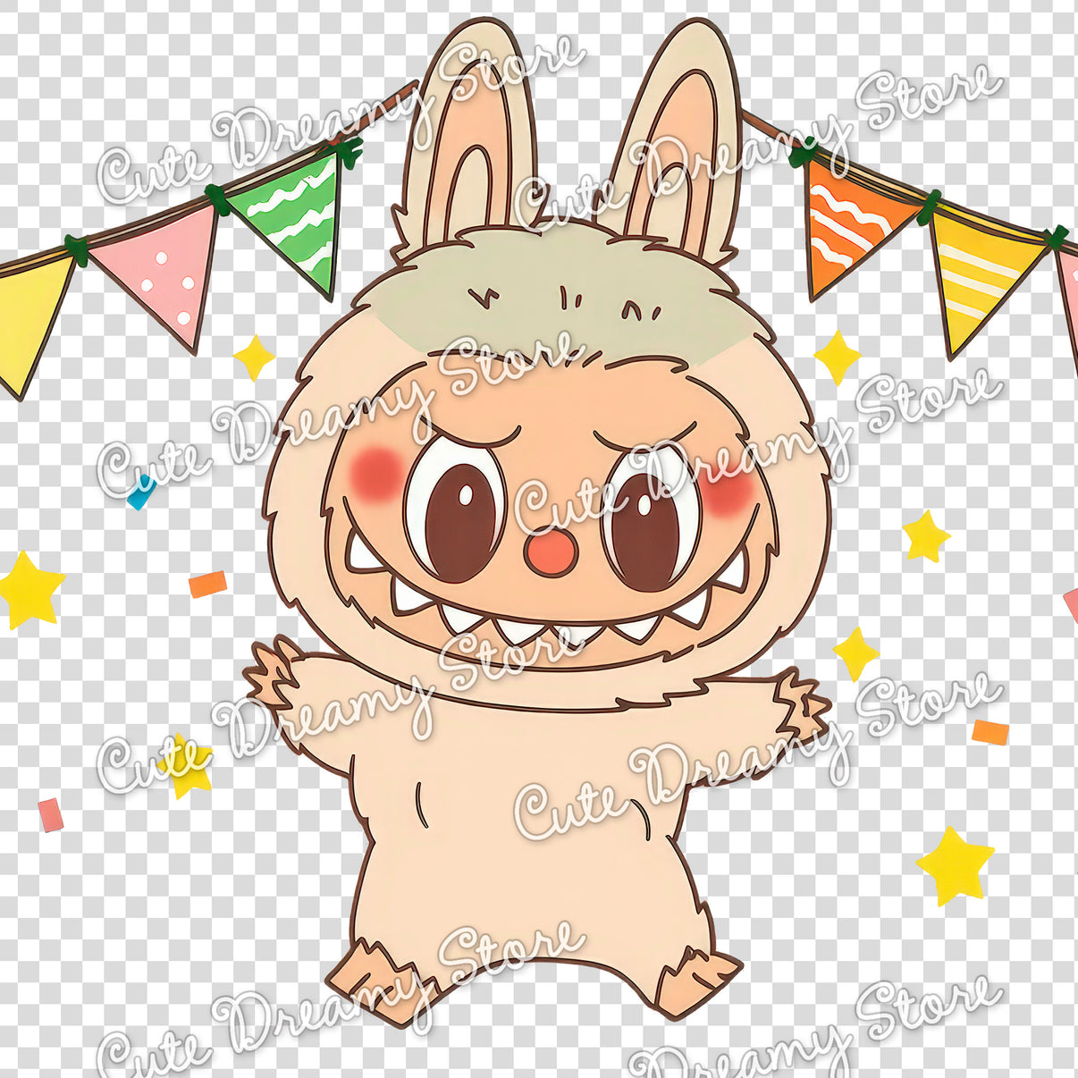 Labubu Happy Birthday Bundle Clipart / PNG transparent backgrounds ...