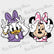 Minnie and Daisy Peace Sign Clipart SVG / PNG / EPS vector – Cute ...