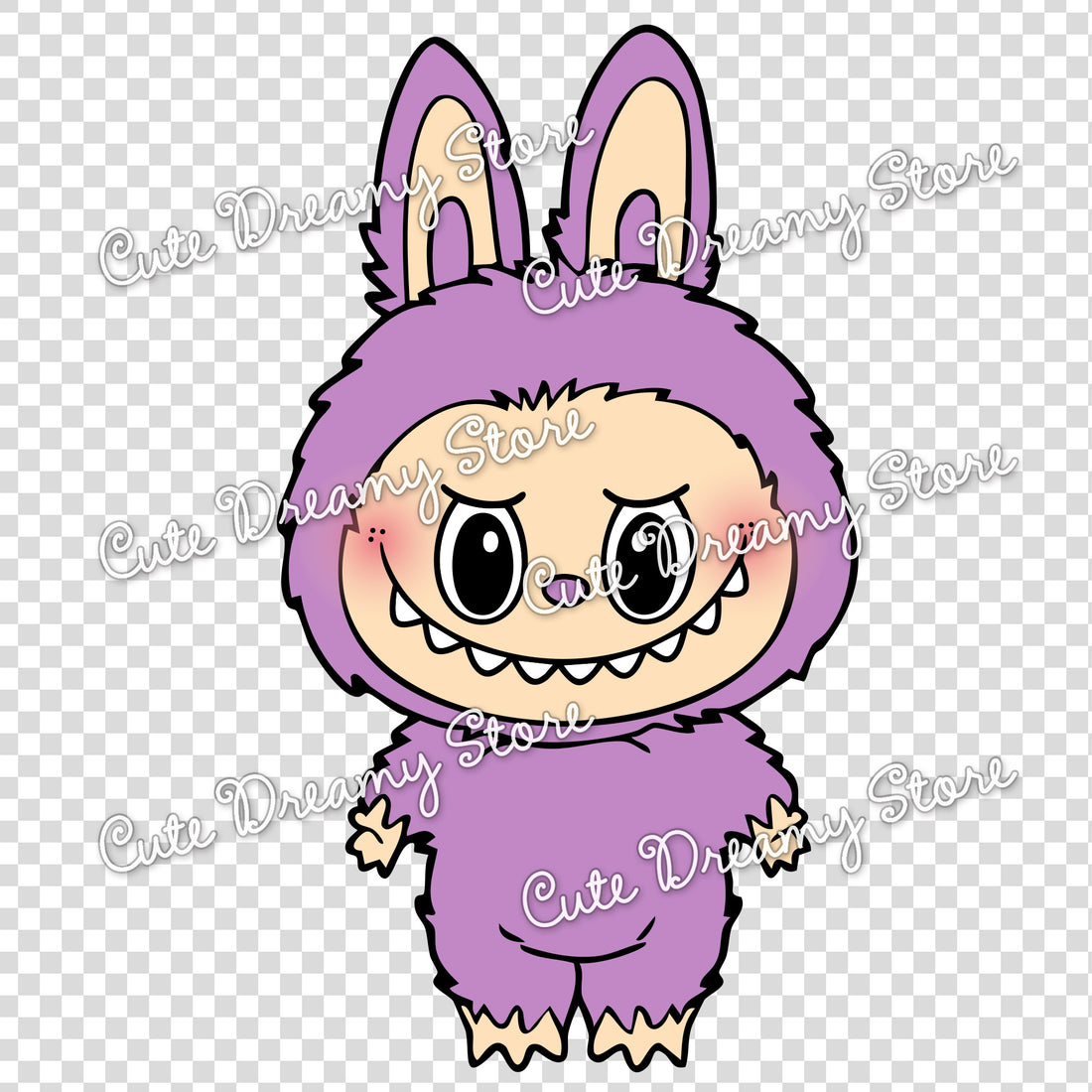 Purple Labubu Transparent PNG Clipart Download – High Quality – Cute ...