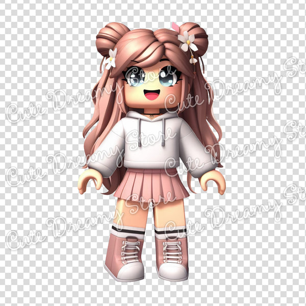 Roblox Gamer Girls Bundle Clipart / PNG transparent background – Cute ...