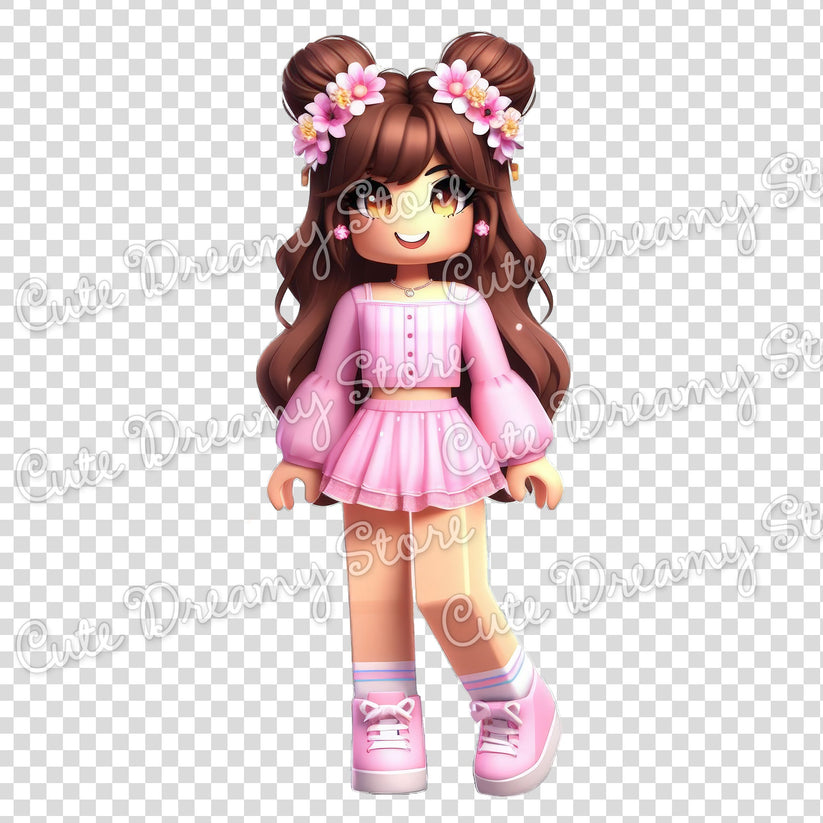 Roblox Pink Gamer Girls Bundle Clipart / PNG transparent background ...