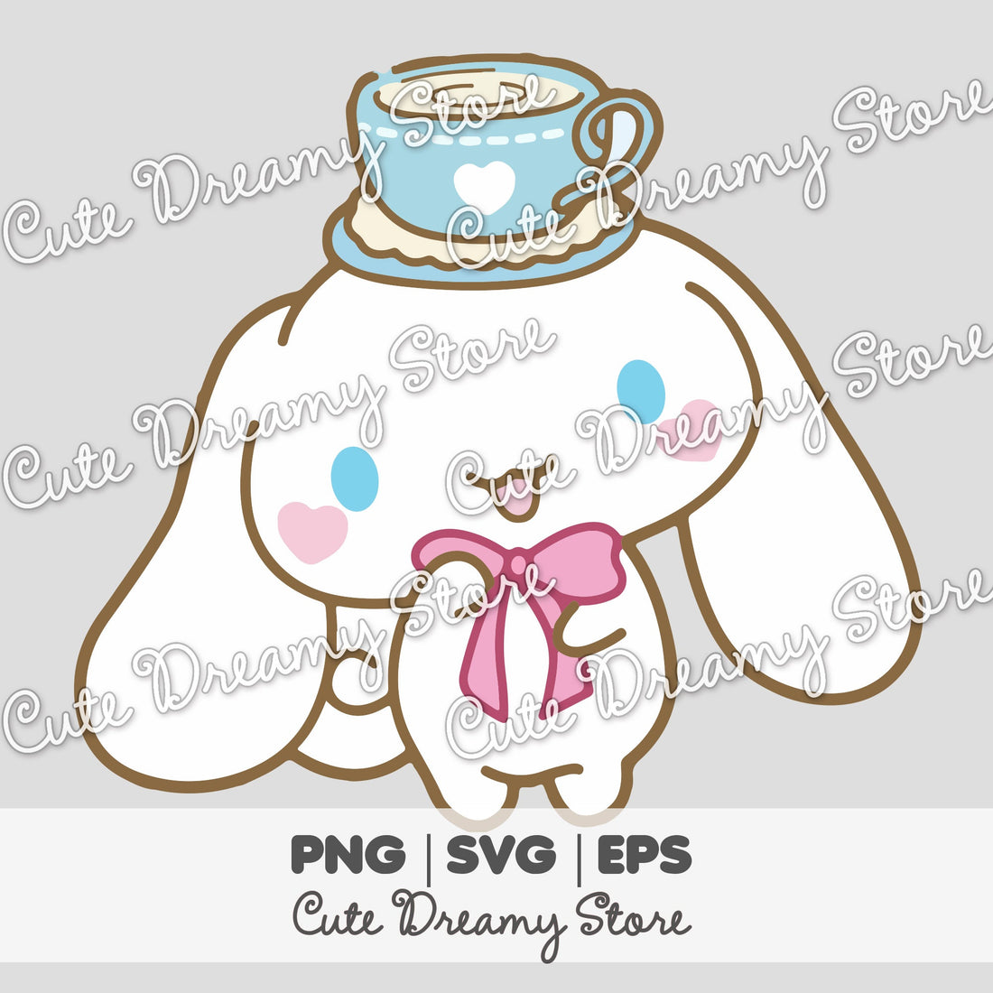 Tea time Cinnamoroll Clipart SVG / PNG / EPS vector 04 – Cute Dreamy Store